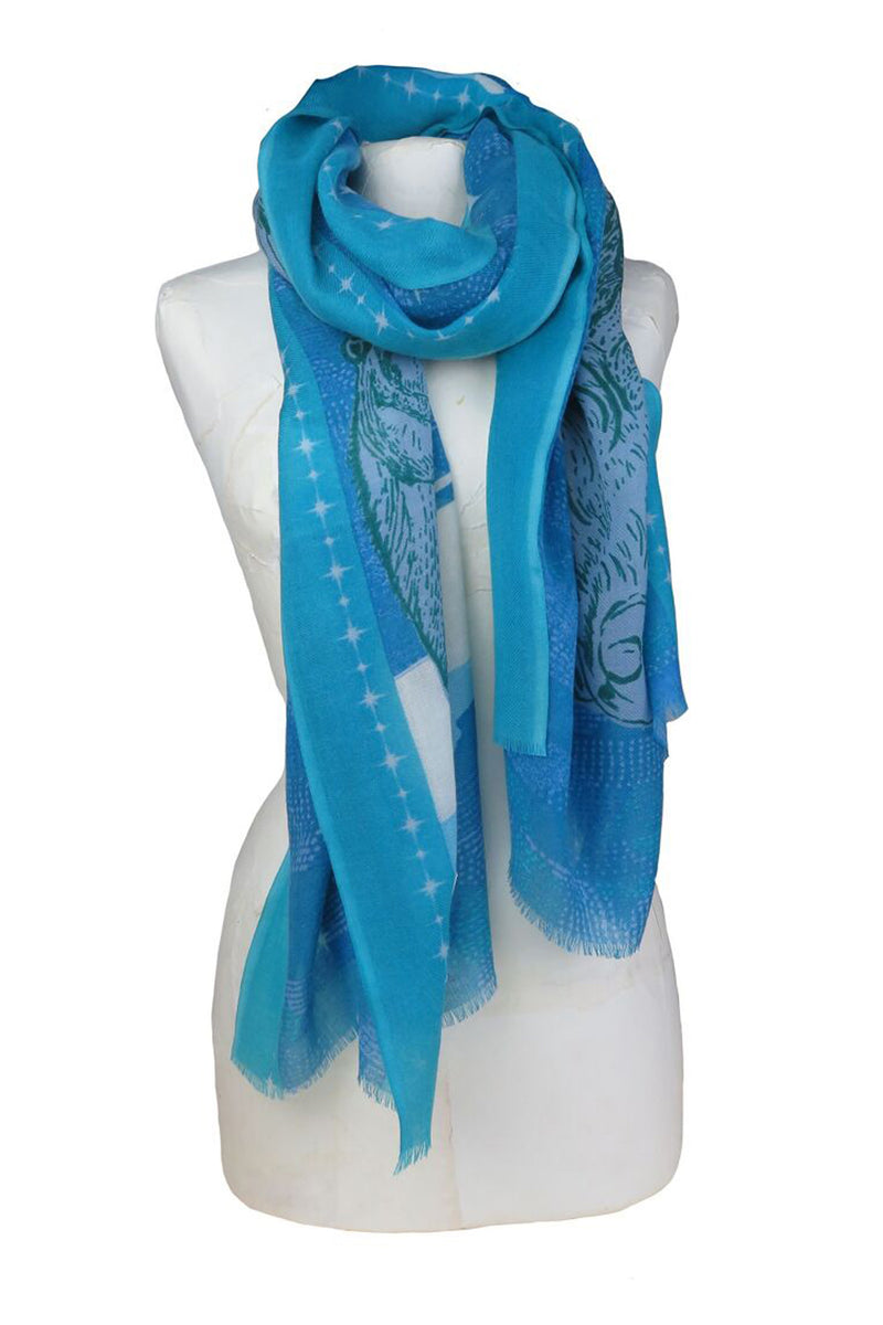 "Alaska" turquoise - Wool stole – Supplément D'AM®